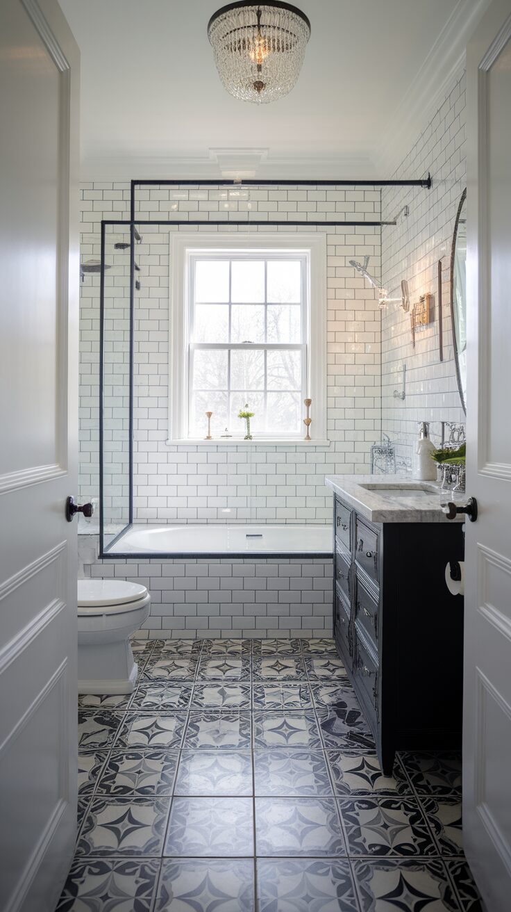 13 Unique Bathroom Tile Combination Ideas for Fresh Looks - Appliance Realm