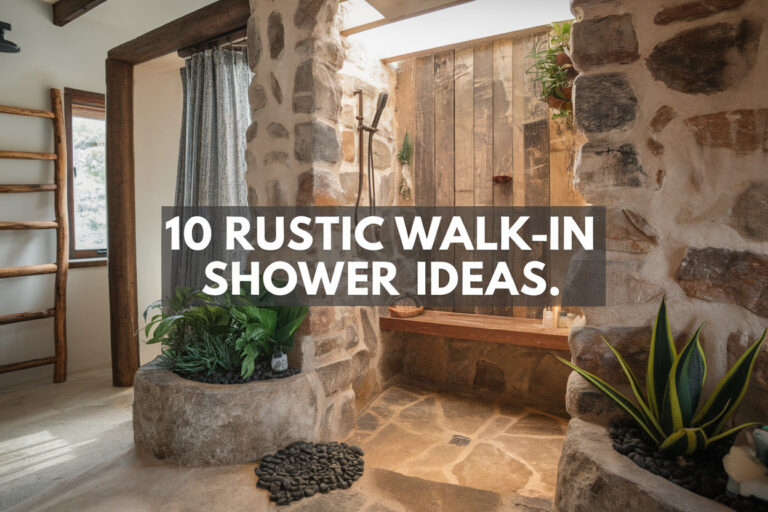 10 Rustic Walk-In Shower Ideas for a Warm Inviting Bath - Appliance Realm