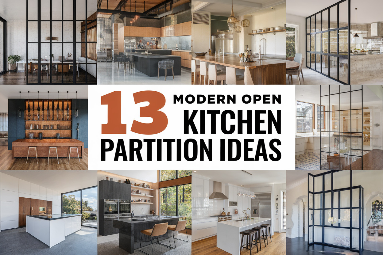 13 Open Kitchen Partition Ideas for Dividing with Style - Appliance Realm