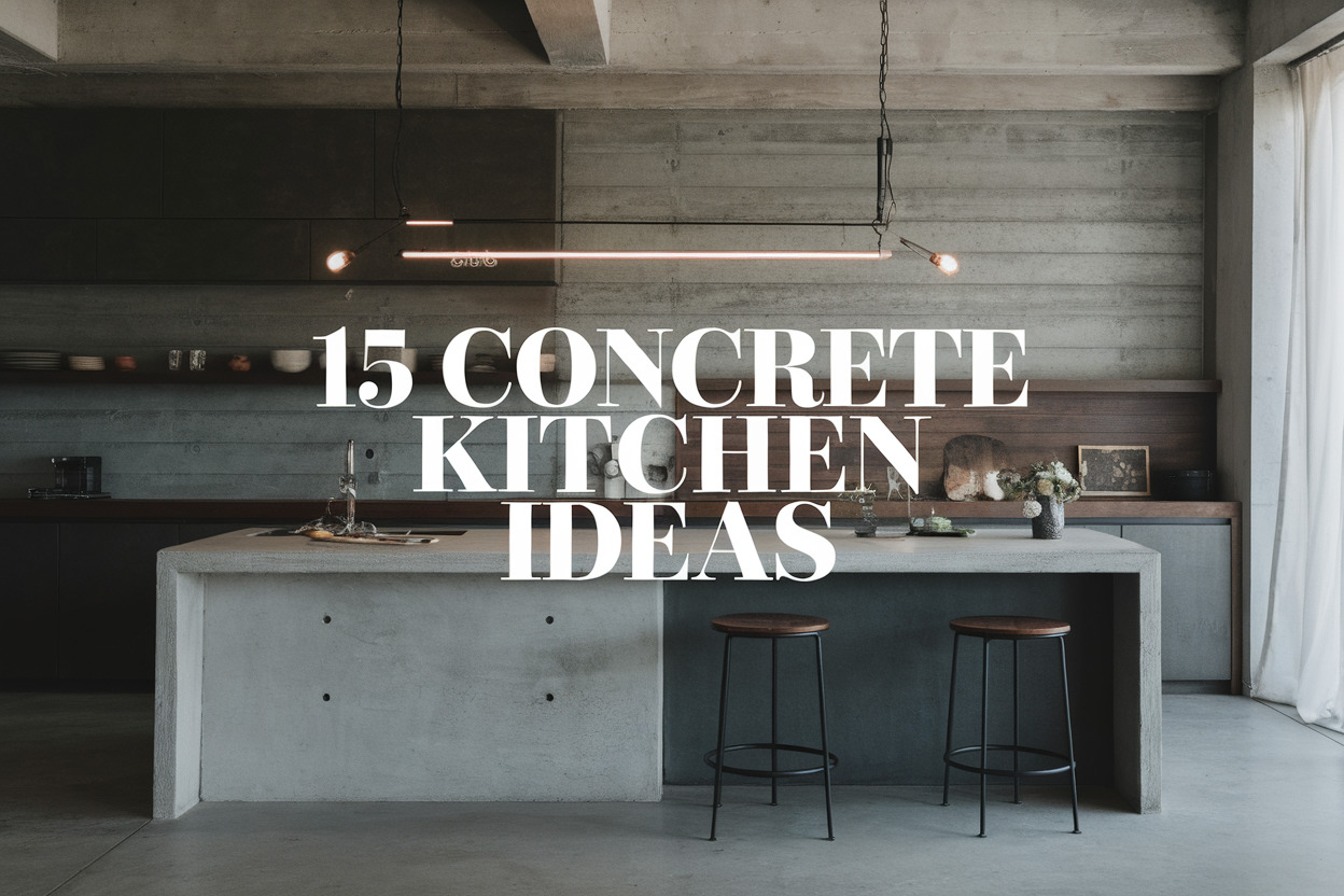 15 Concrete Kitchen Ideas for a Modern Look - Appliance Realm