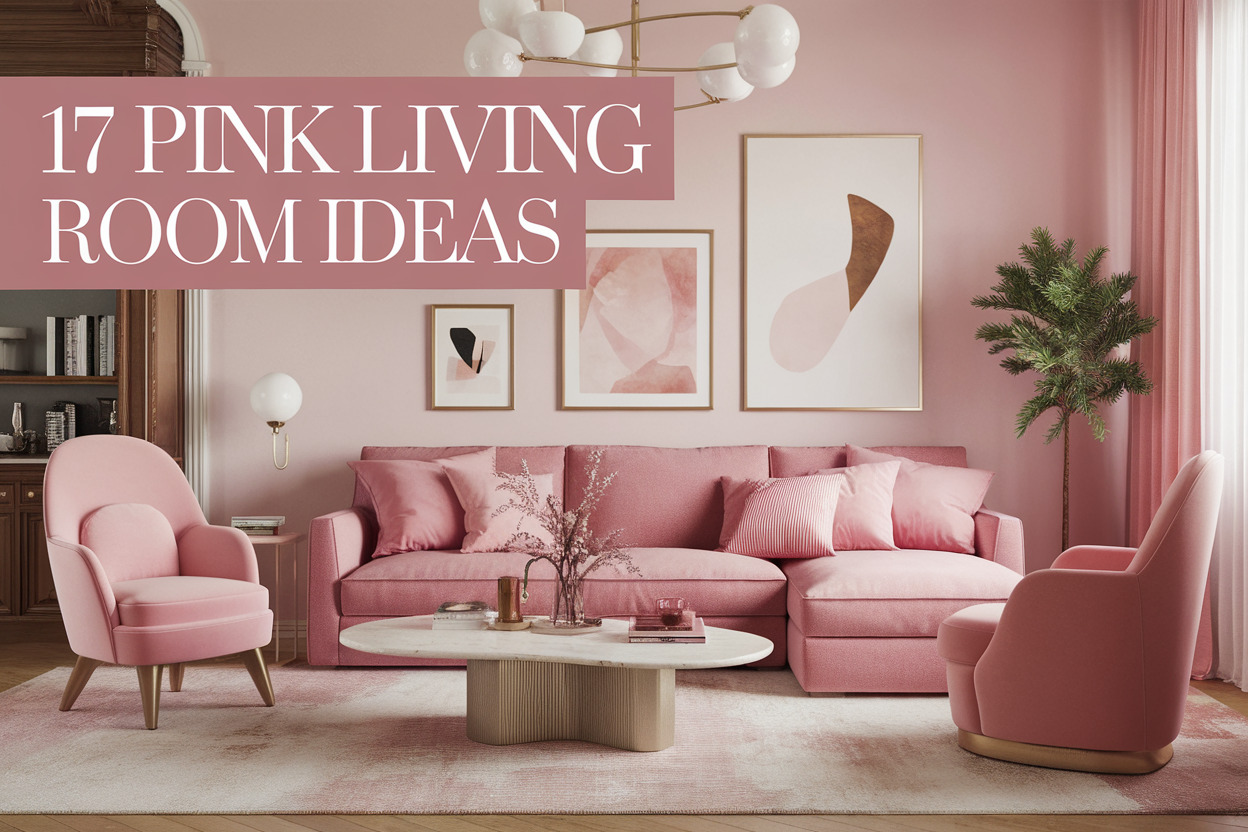17 Pink Living Room Ideas That Look Bold and Elegant - Appliance Realm
